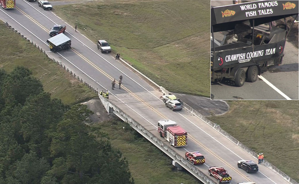 Trailer Detaches on Highway 242, Causes Fatal Crash | Woodloch, TX